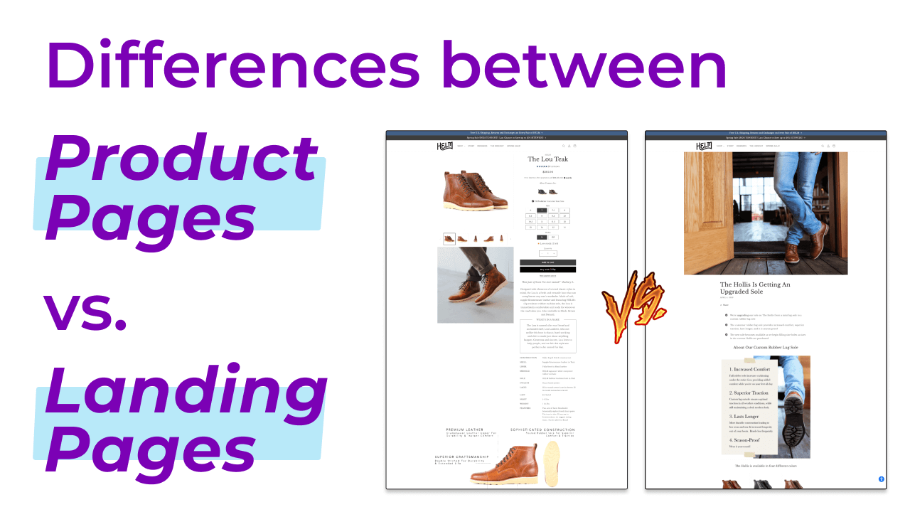5 Best Ecommerce Landing Pages vs. Product Pages